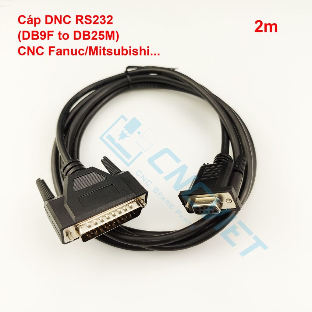 Cáp DNC RS232 DB9F TO DB25M - CNC Fanuc Mitsubishi - CNCVIET